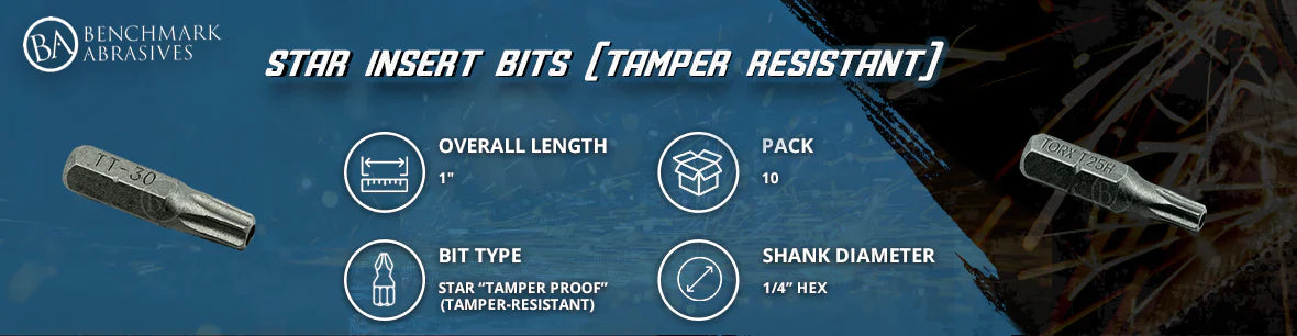 Tamper-Resistant Star Insert Bits | Durable, Precise Fit
