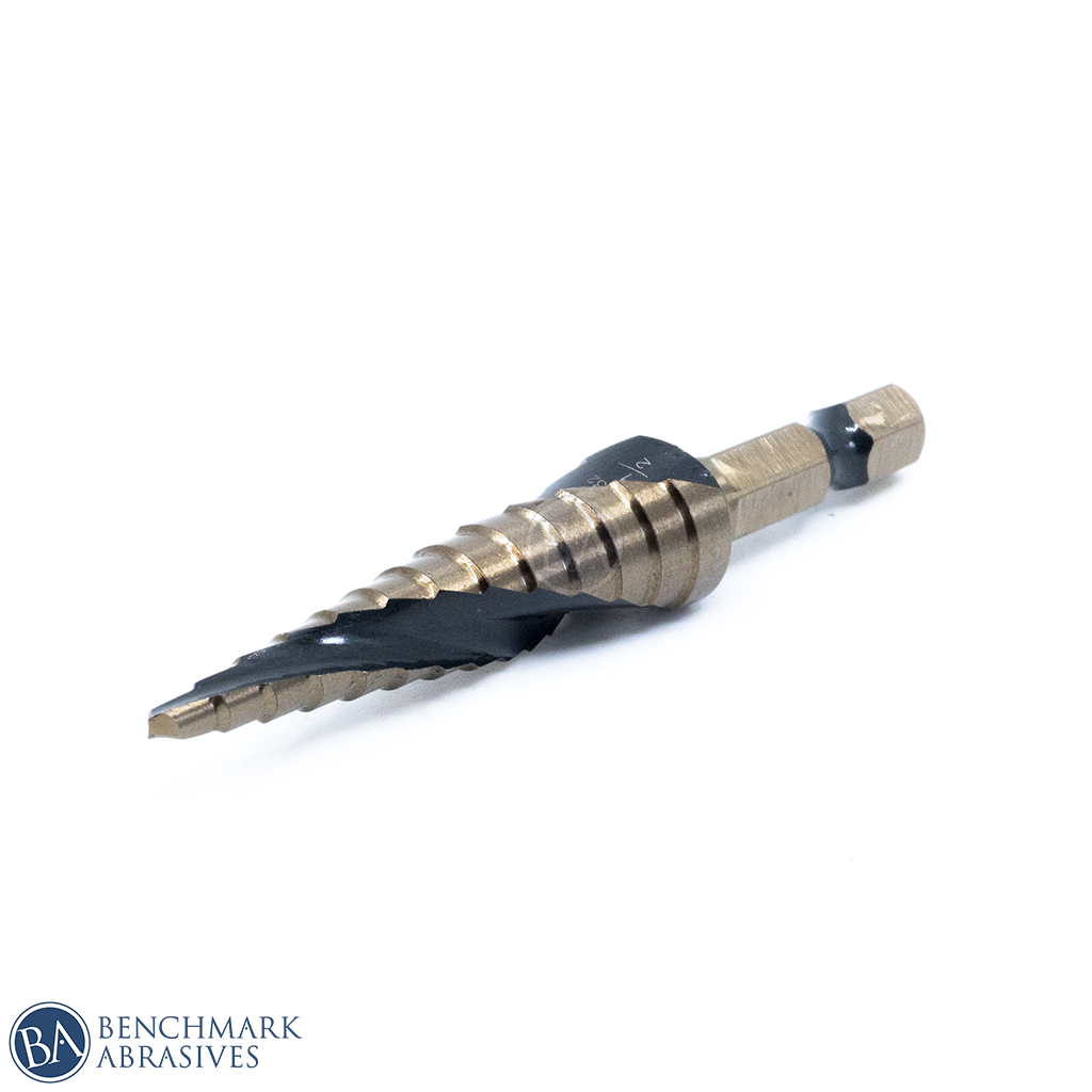 Amber & Black Step Drill Bit 1/8"–1/2" | 13 Precision Steps