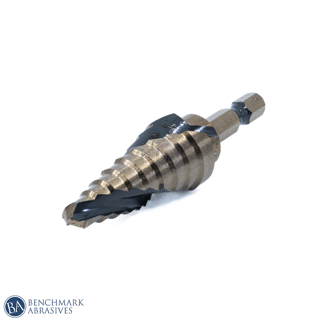 Amber & Black Titanium Step Drill Bit 1/4"–3/4" | 9 Steps