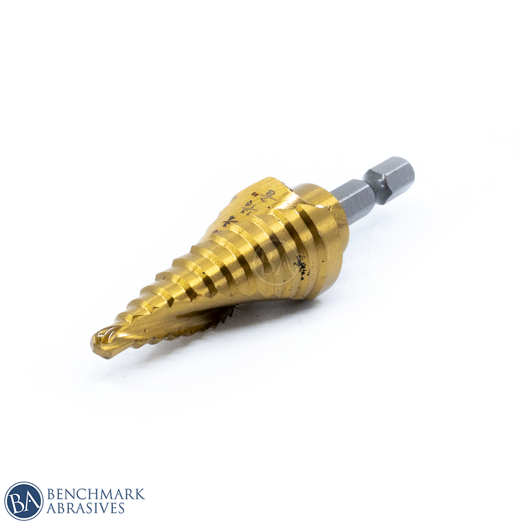 Economy Titanium Coated Step Drill Bit 3/16"-7/8" (12 Steps)