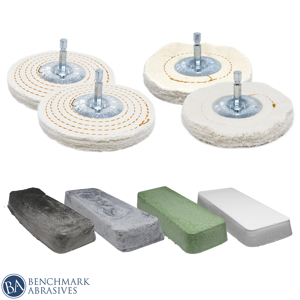 Hard Metals 4-Step Buffing Kit For Hand Held Drills — Benchmark Abrasives