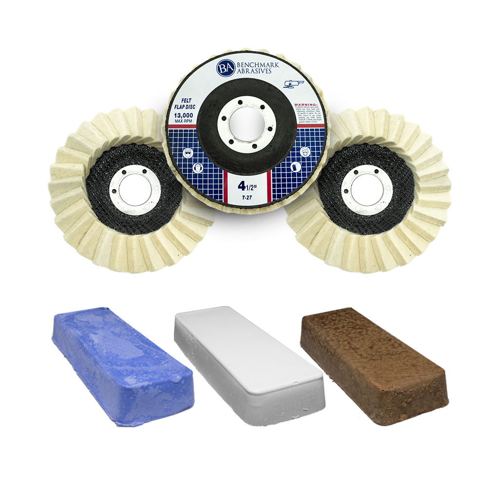 Plastic And Acrylics 3-Step Buffing Kit For Angle Grinder | Free Shipping