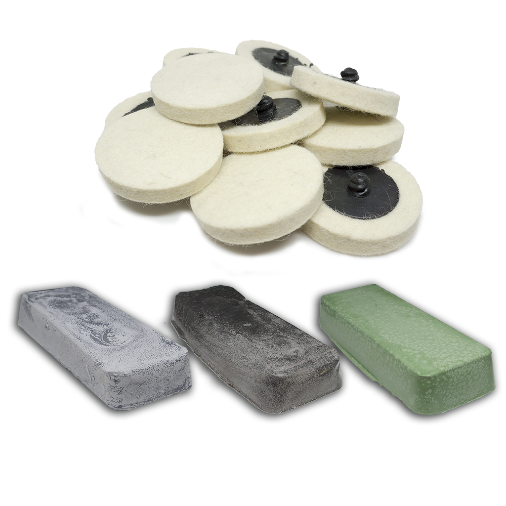 Stainless Steel & White Metals 3-Step Buffing Kit For Die Grinder - 2 ...