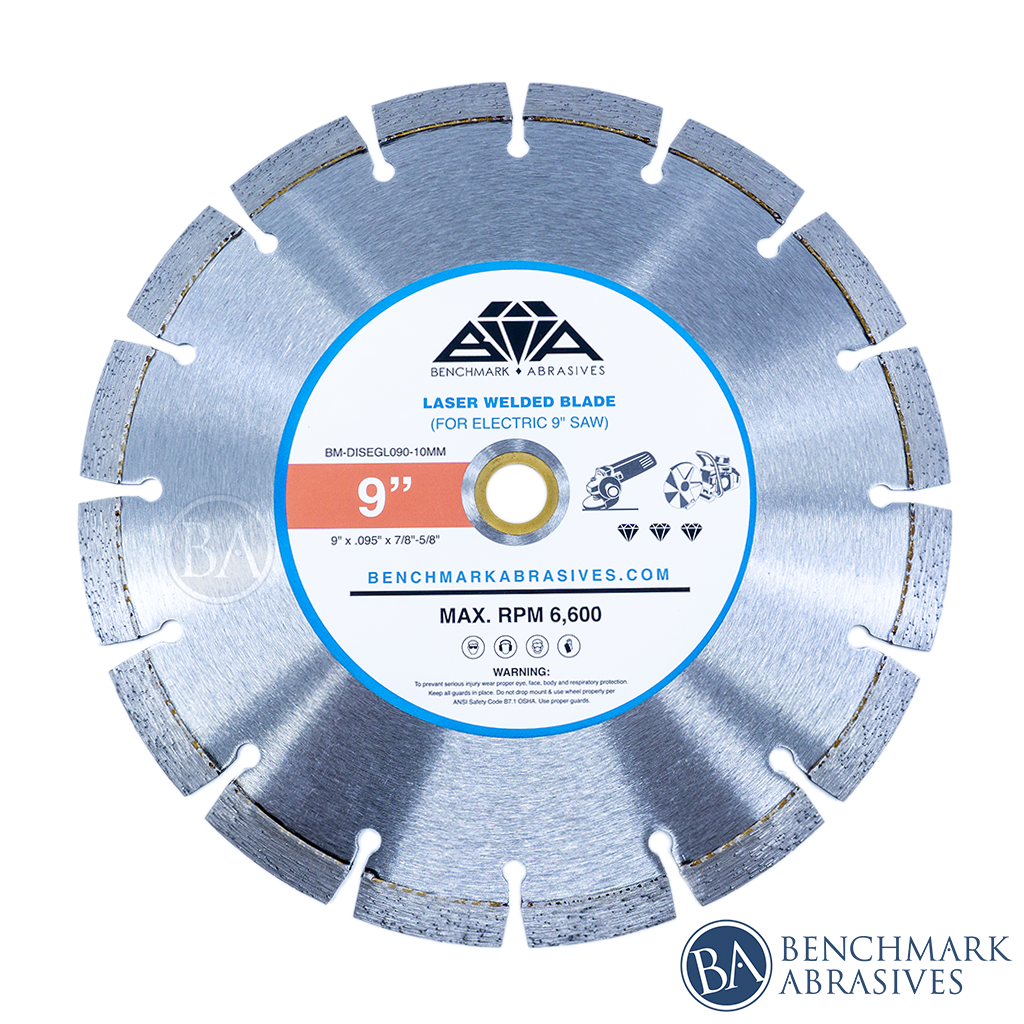 9” Laser Welded Segmented Diamond Blade with Steel Core | Free Shipping