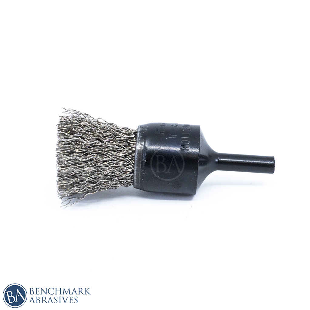 1" Crimped Wire End Brush - Stainless Steel Wire | Free Shipping