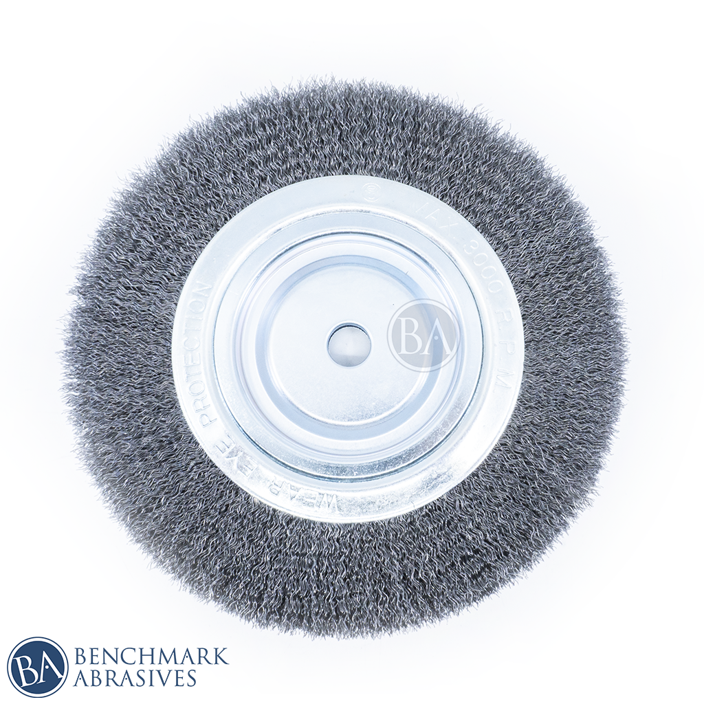 10" x 3/4" x 3/4" Bench Grinder Wire Wheel - Carbon Steel Wire ...