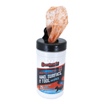 Scrubnutz Industrial Heavy Duty Hand, Surface And Tool Wipes - 25 Wipes ...