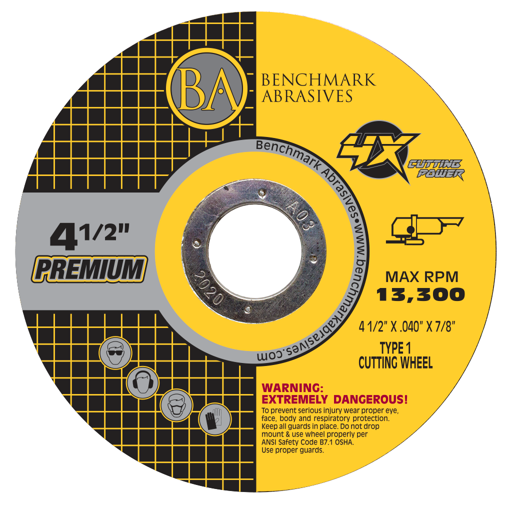 4-1/2" x .040 x 7/8" T1 4X Ceramic Cutting Wheels