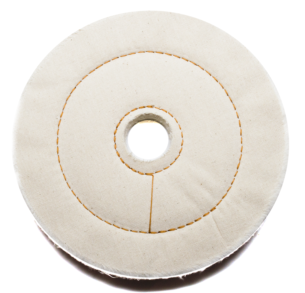 6" X 1/2" X 1" Cotton Cushion Sewn Buffing Wheel For Coloring ...