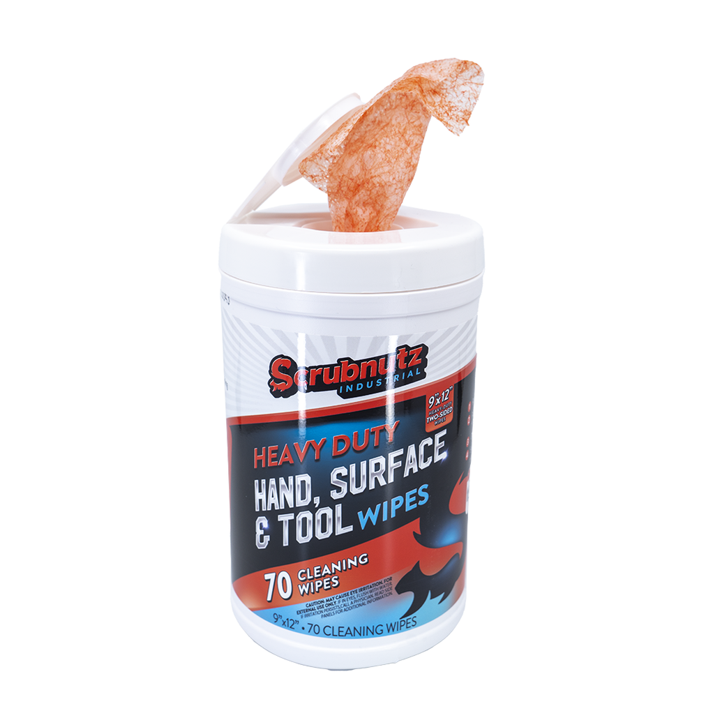 Scrubnutz Industrial Heavy Duty Hand, Surface And Tool Wipes – 70 Wipe ...