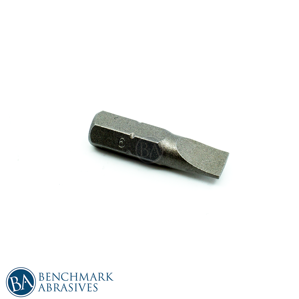 6mm x 1" Slotted Insert Bit - 10 Pack | Free Shipping — Benchmark Abrasives