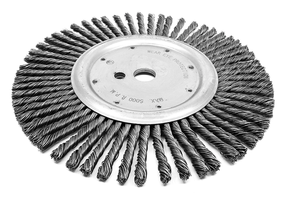 12" Carbon Steel Expansion Joint Cleaning Wire Wheel | 58 Knots ...