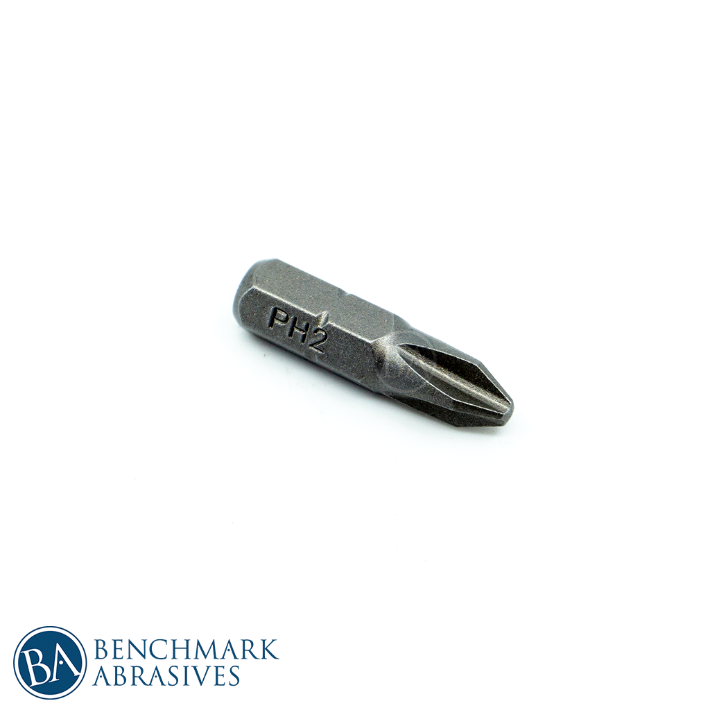 #2 x 1" Phillips Insert Bit 1/4" hex - 10 Pack | Free Shipping