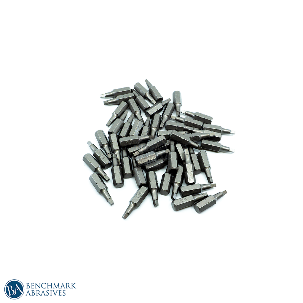 #1 x 1" Square Insert Bit 1/4" hex - 10 Pack | Free Shipping