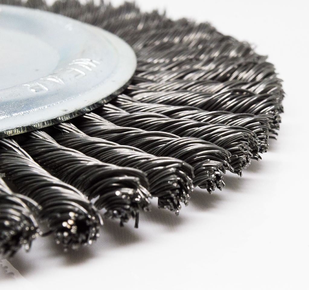 6" Carbon Steel Stringer Bead Knot Wire Wheel For Cleaning Rust ...