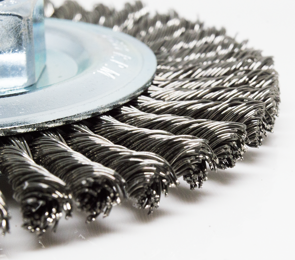 4-1/2" Stringer Bead Wire Wheel - Stainless Steel - Benchmark Abrasives