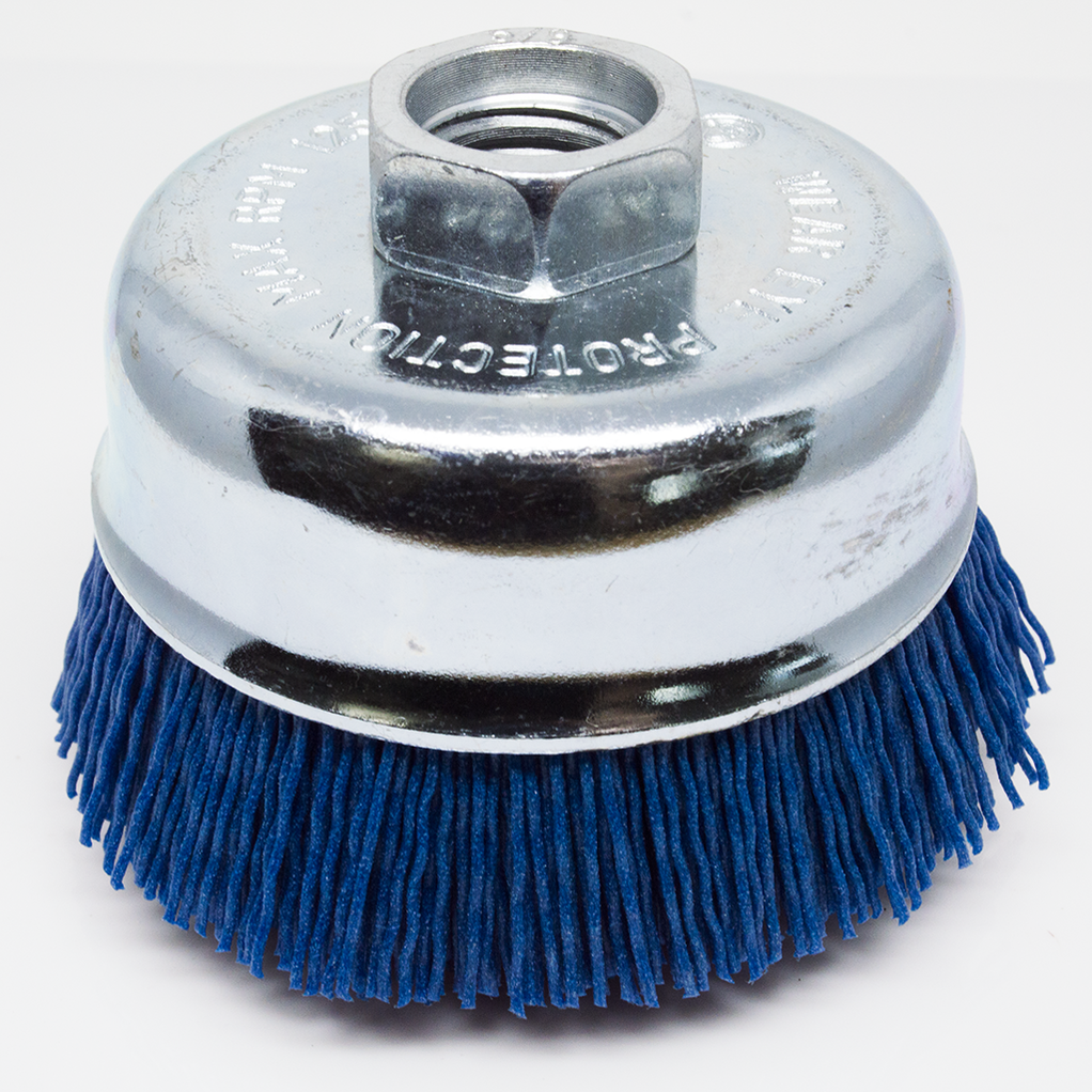 3" x 5/8"-11 Nylon Wire Cup Brush | Free Shipping