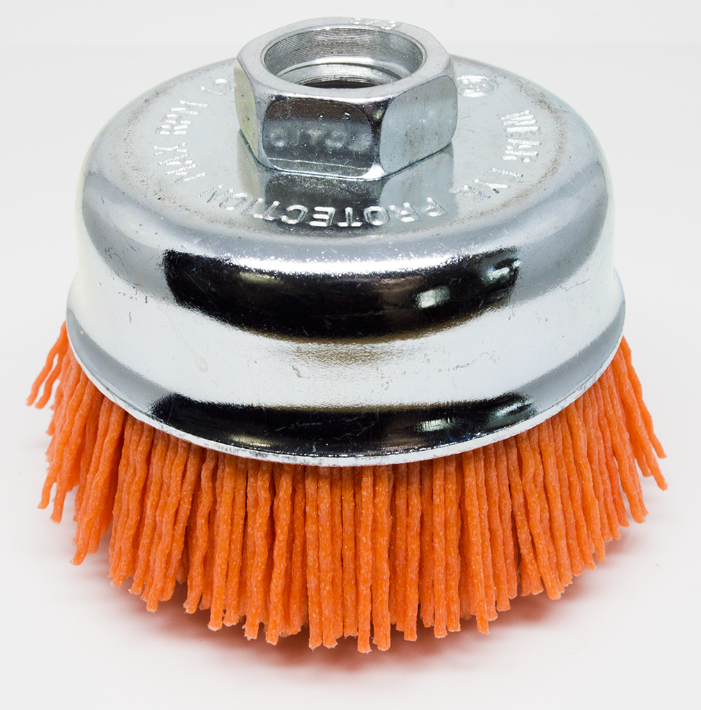 3" x 5/8"-11 Nylon Wire Cup Brush | Free Shipping