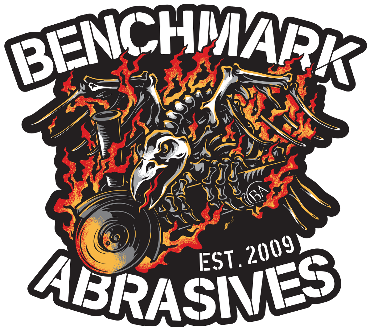 Grinding Eagle Vinyl Sticker - Color | Free Shipping