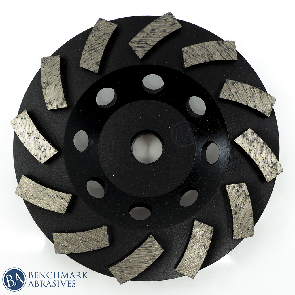 4-1/2" x 5/8"-11 Threaded Swirl Type Diamond Grinding Cup Wheel | Free ...