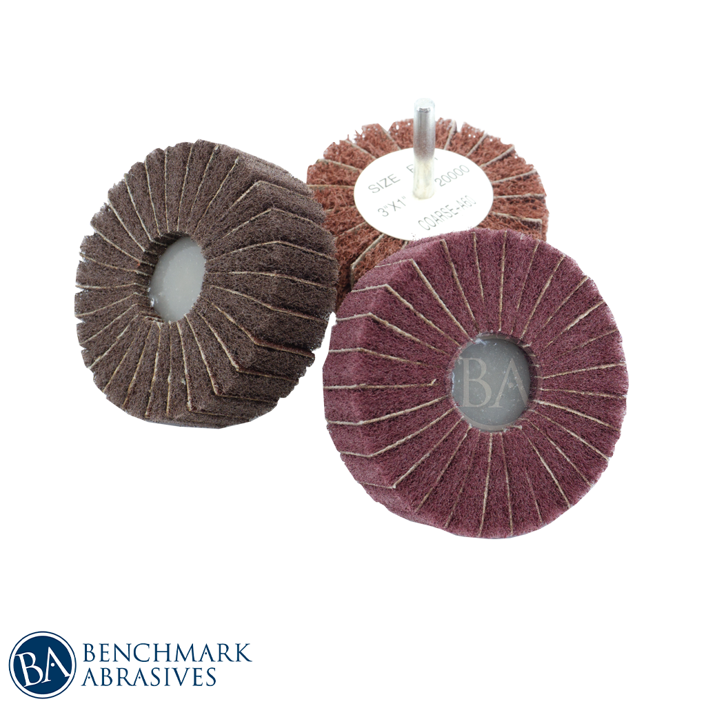 3" x 1" (1/4" shaft) Interleaf Flap Wheel - 10 pack | Free Shipping