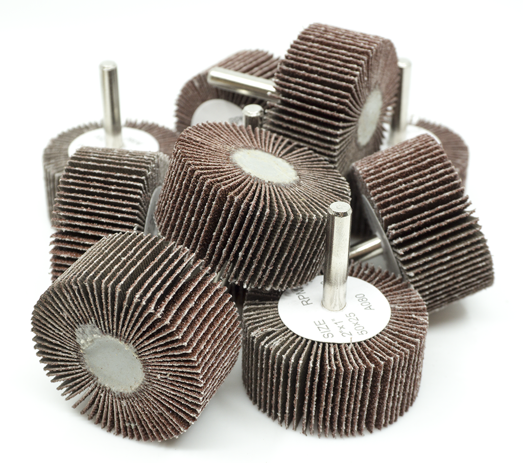 2" X 1" Aluminum Oxide Flap Wheel (1/4" Shaft) Pack Of 10 - Benchmark ...