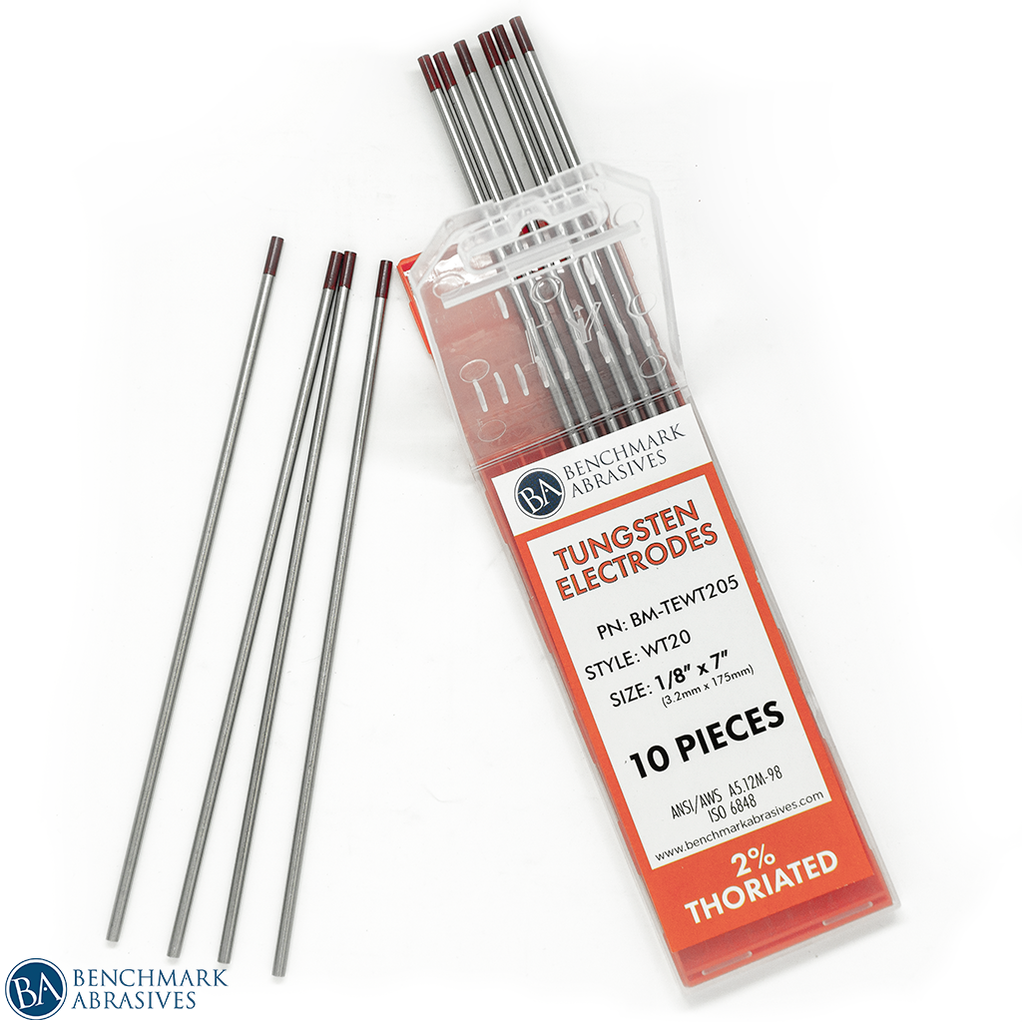 2% Thoriated Tungsten Electrode (Red, WT20) - 10 Pack | Free Shipping