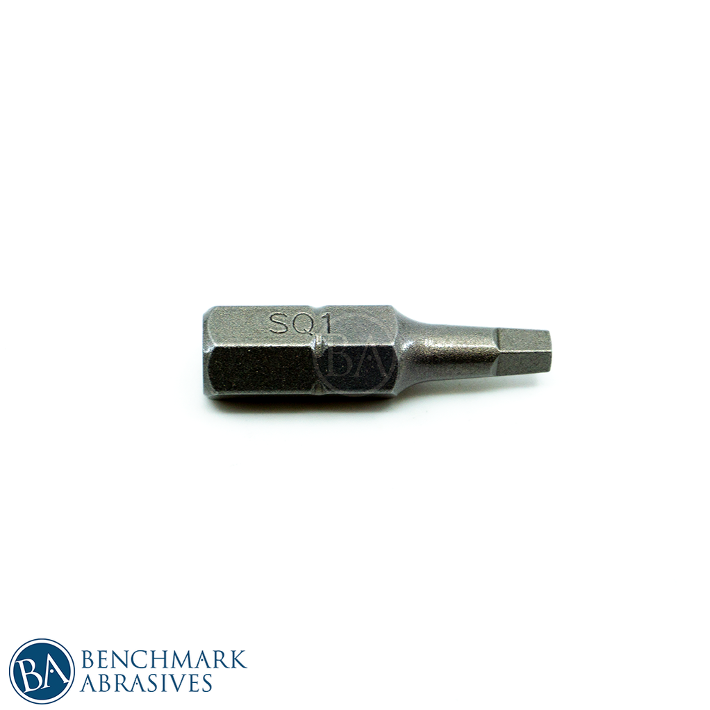 #1 x 1" Square Insert Bit 1/4" hex - 10 Pack | Free Shipping
