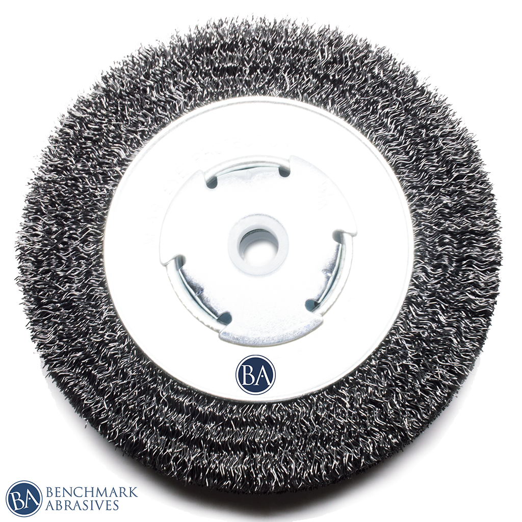 6" x 3/4" x 5/8" Bench Grinder Wire Wheel - Carbon Steel Wire | Free ...